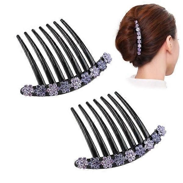 Pack of 2 Hair Combs Rhinestone Teeth Hair Comb Hair Accessories ...