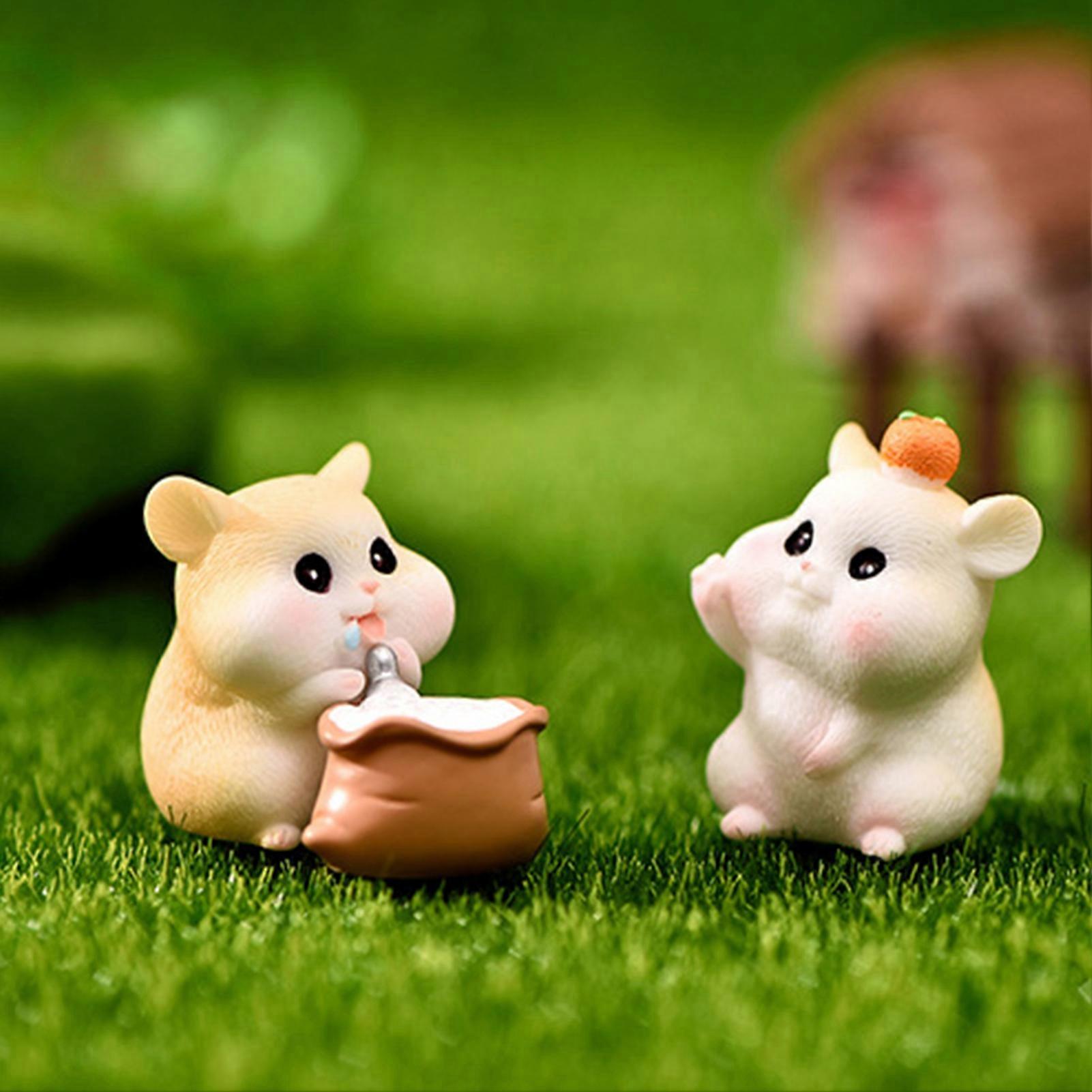 Animal Statue Adorable Sweet Expression Cartoon Painted Eating Cute ...