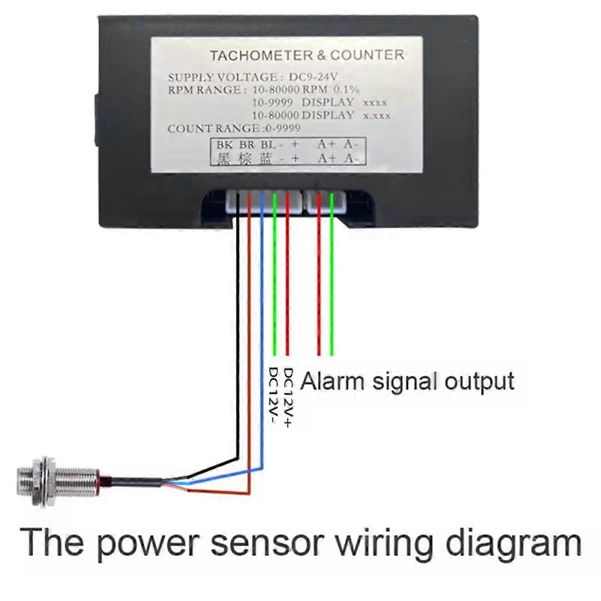 -TC01 Digital Tachometer High-Accurancy LED Digital Motor Speed Meter ...