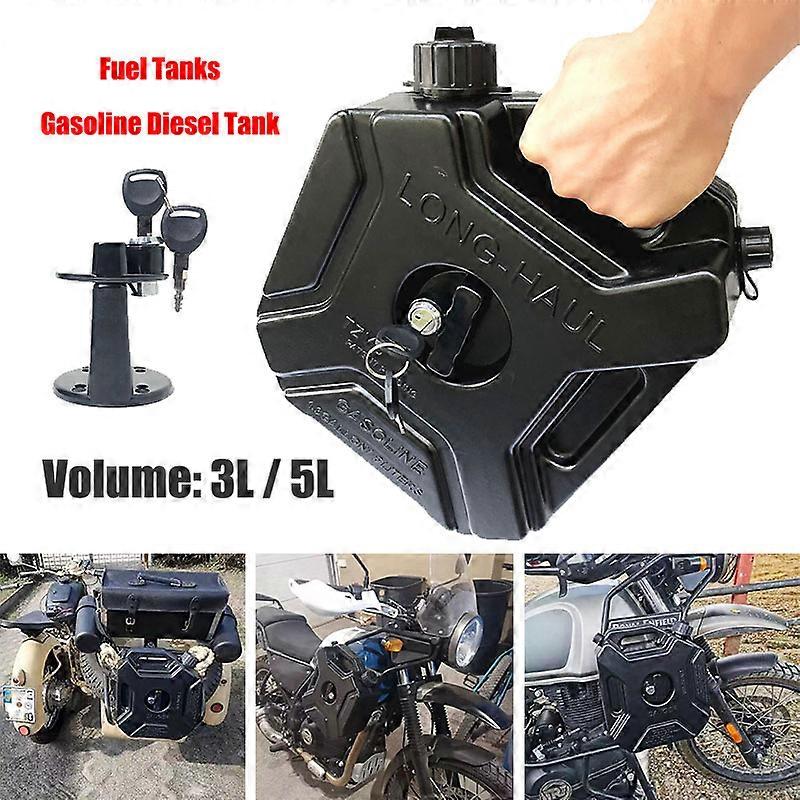 New Red Black 3l 5l Fuel Tank Petrol Cans Barrels Can Gas Spare ...