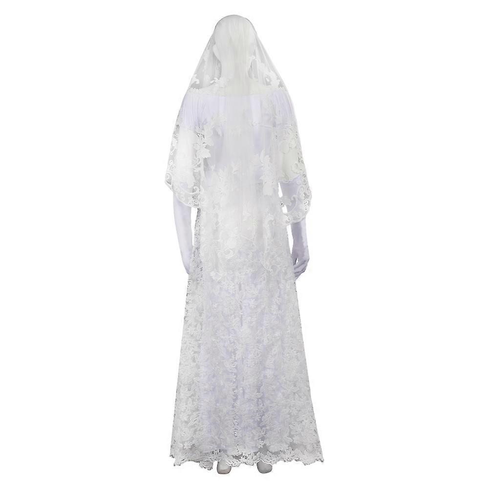 2023 Horror Movie Haunted Cos Mansion Ghost Bride Wedding Dress Cosplay ...