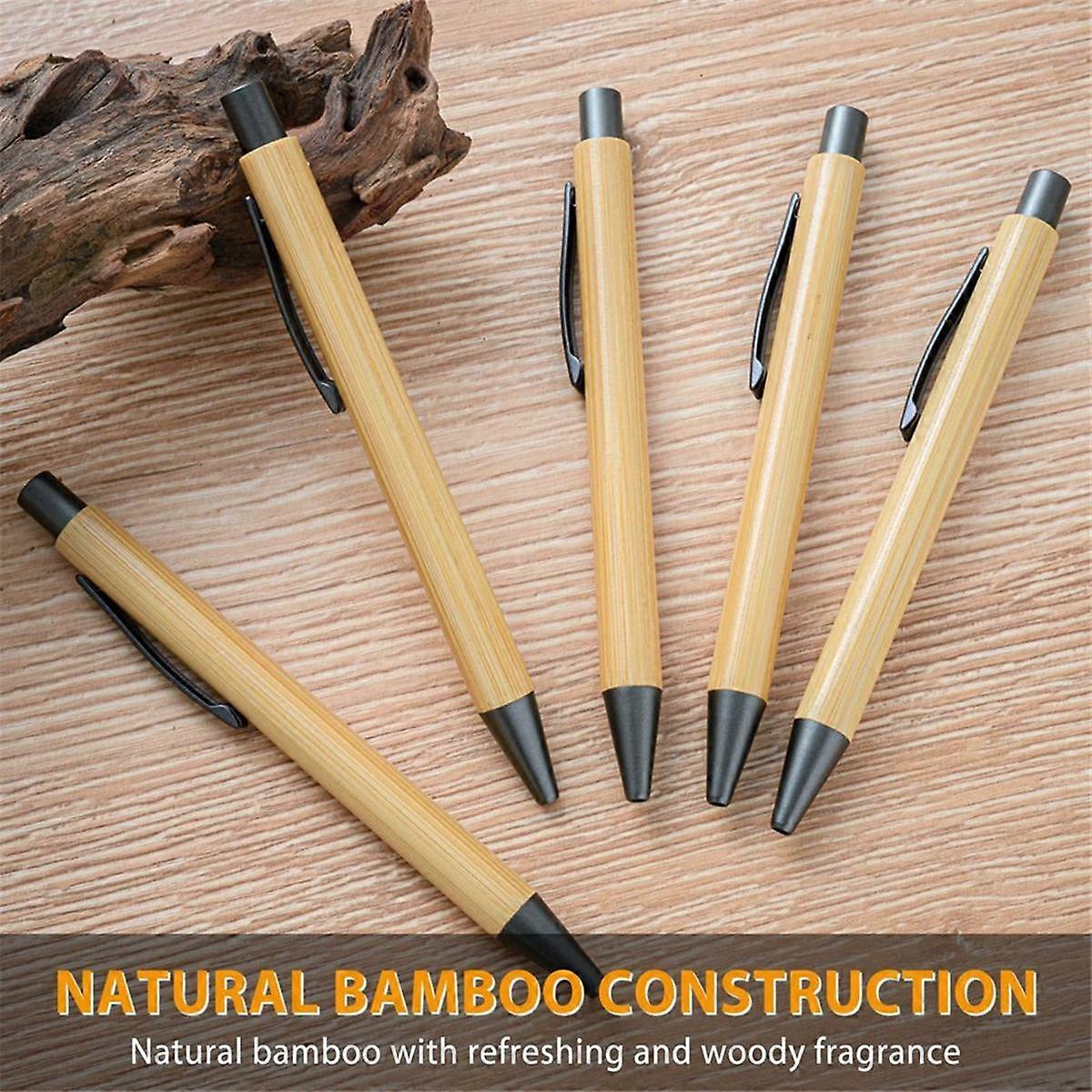 100Pcs Bamboo Pens Bulk Wooden Bamboo Pens Engraving Wooden Ballpoint Pen Gift Pen Bulk | Fruugo UK