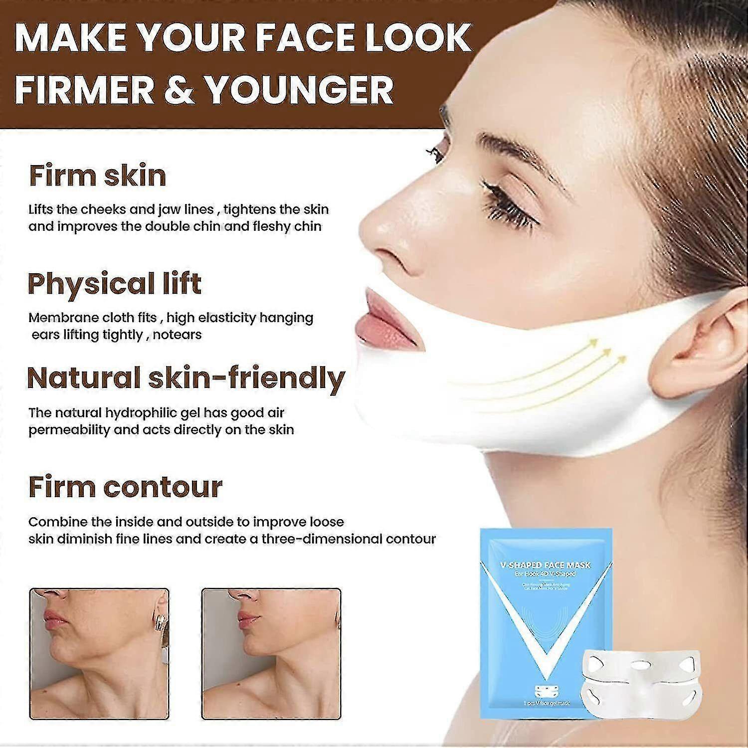 3X New Bloskin Lifting Mask Face Lifting Mask Bloskin Chin Masks V Line ...