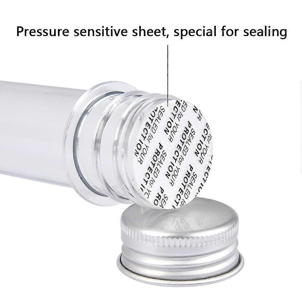 30 PCS 40ML Plastic Test Tubes with Screw Caps Reusable Transparent ...