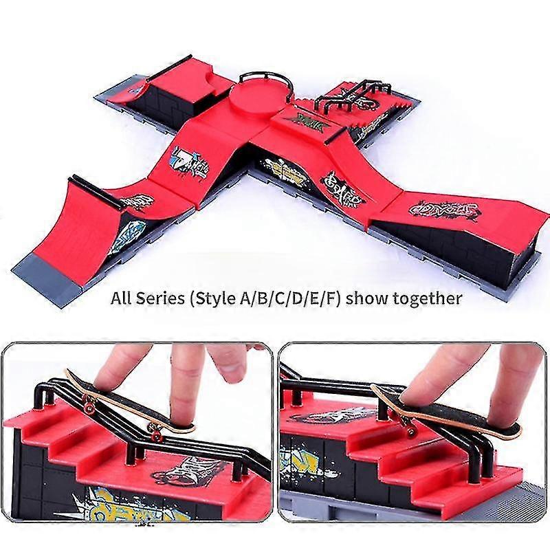 Mini skatepark for Finger Skateboard Field Combination Toy Skateboard ...