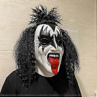 Kiss Band Gene Simmons Punk Mask Latex Cosplay Masks Chaim Witz Rock ...