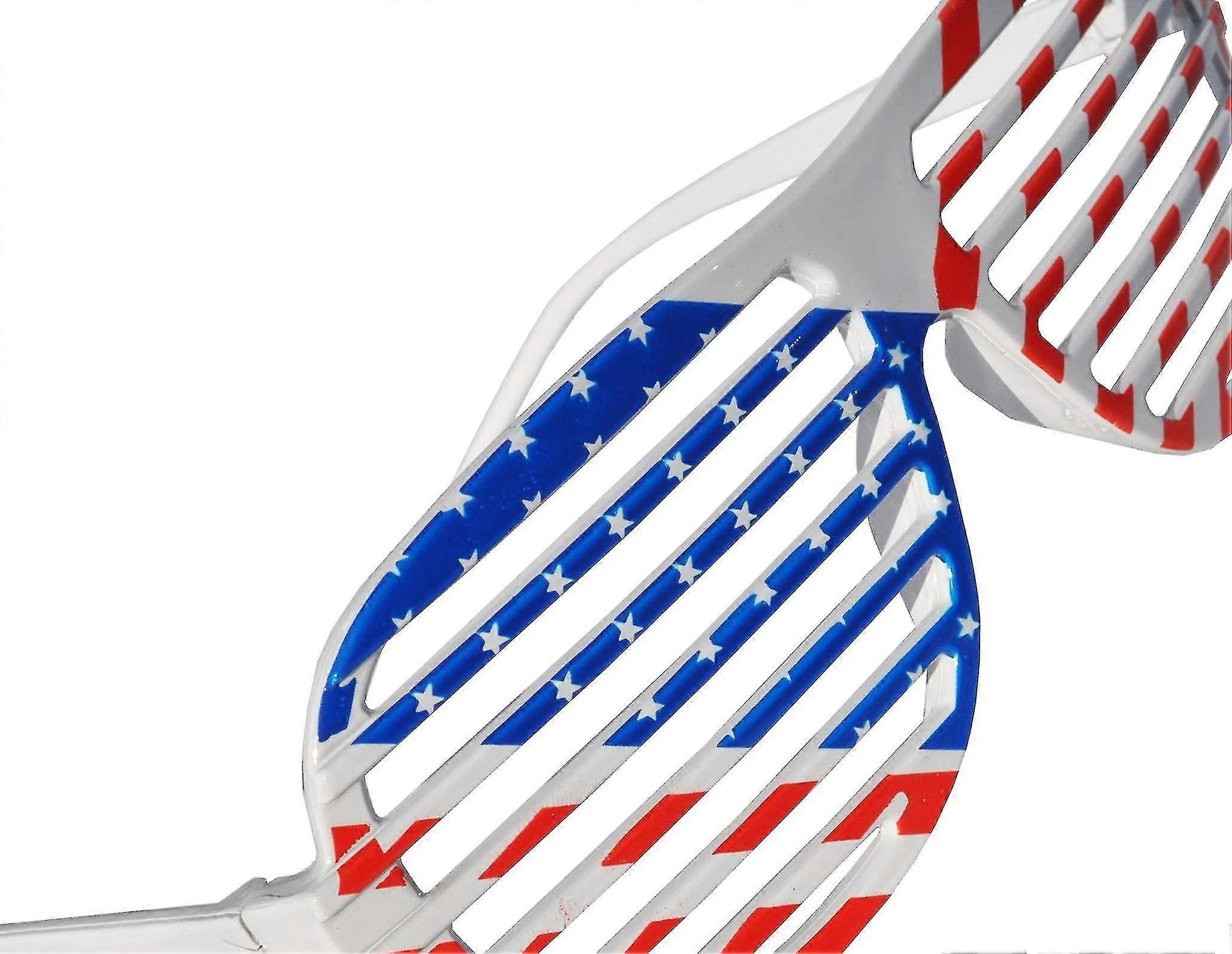 Usa American Flag Shutter Shades Fun Novelty Plastic Party Retro Fancy ...