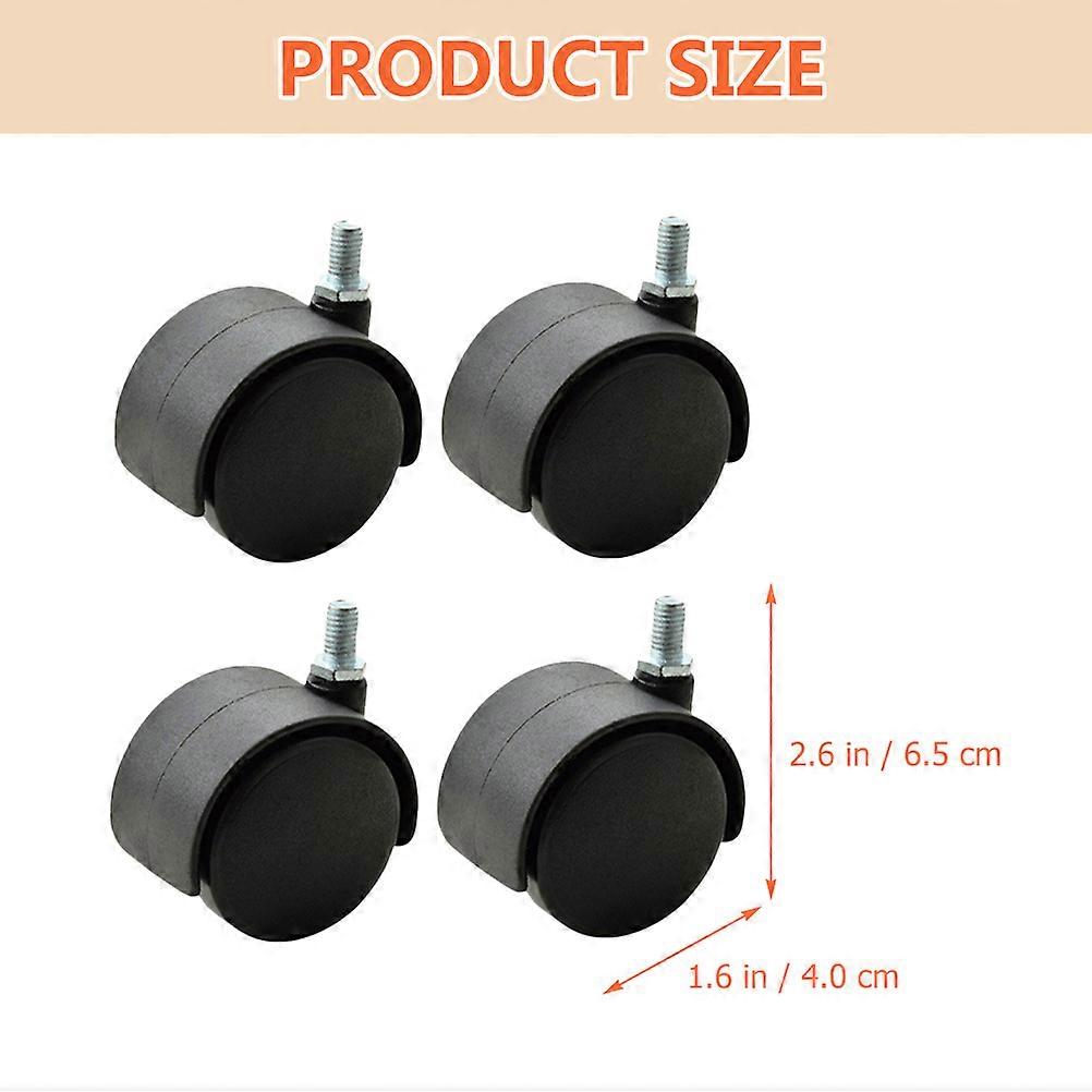 4 Pcs Office Rugs Office Chair Rollers Heavy Duty Casters Swivel Accent ...