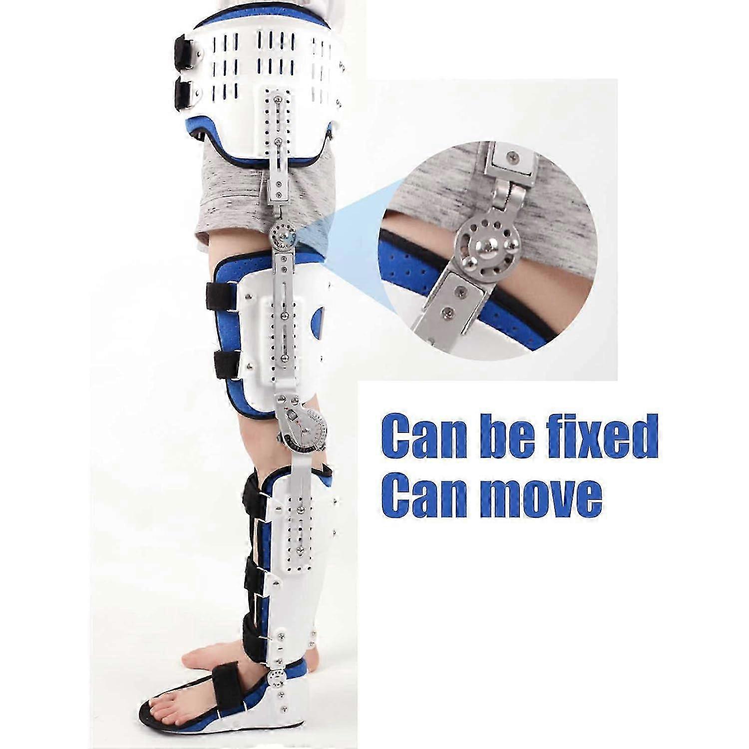 NEW Hinged Knee Brace,knee Joint Fixation Bracket Adjustable Hip, Knee ...
