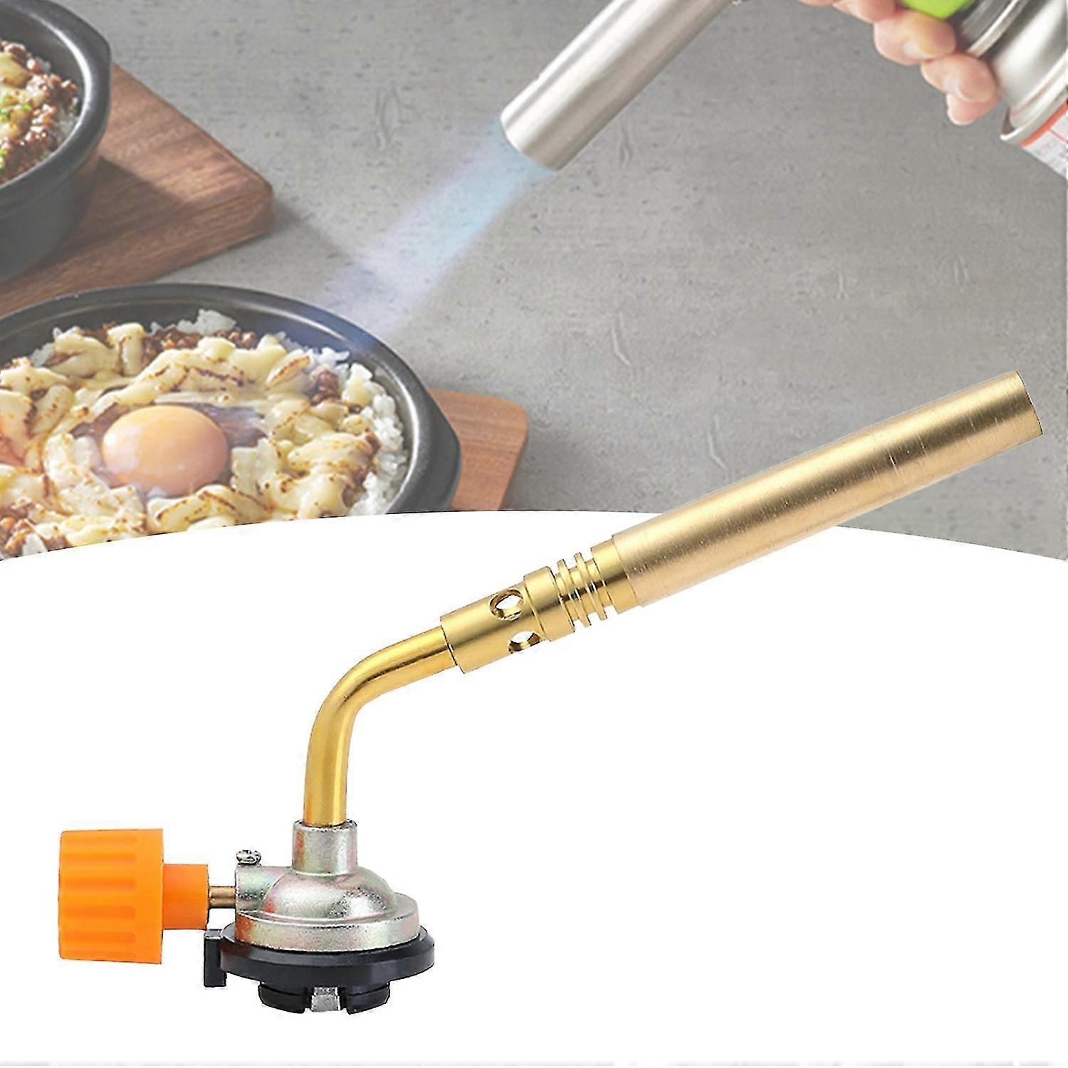 Butane Gas Torch Head Brass Flamethrower Casette Torch Nozzle Baking ...