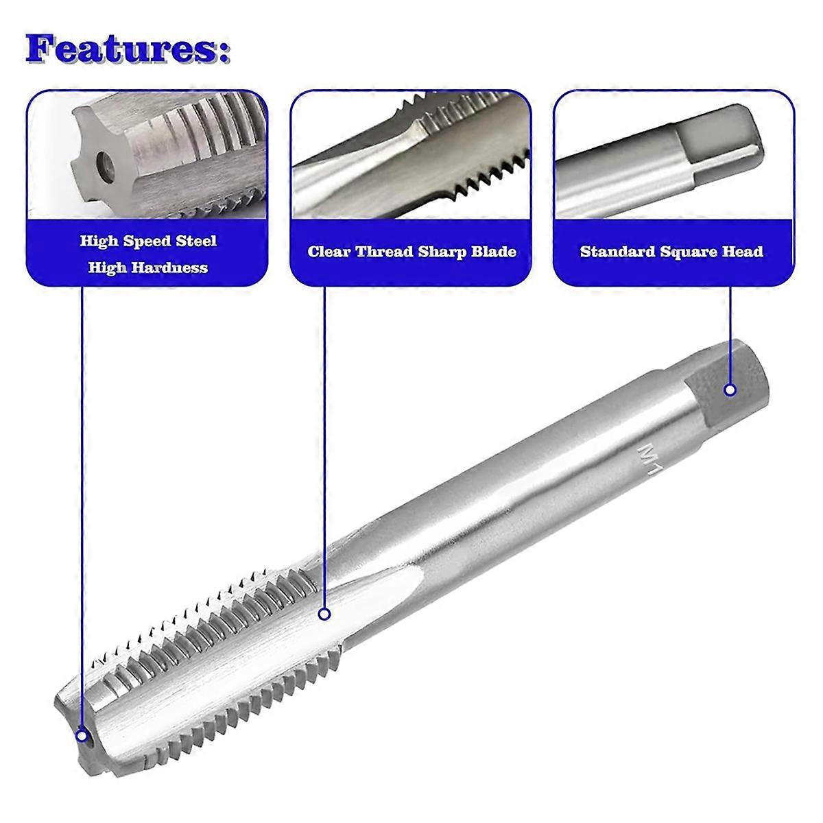 M12 X 1.25 Metric Thread Tap and Die Set,High-Speed Steel Machine Tap ...