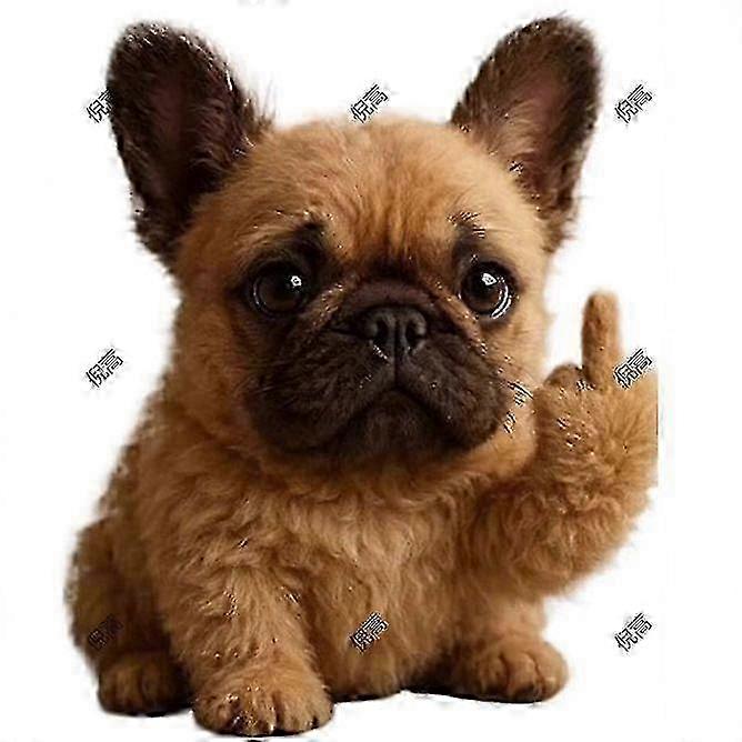 Middle Finger Plush Toy 18cm Animal Series Stuffed Doll Bulldog Hippo ...