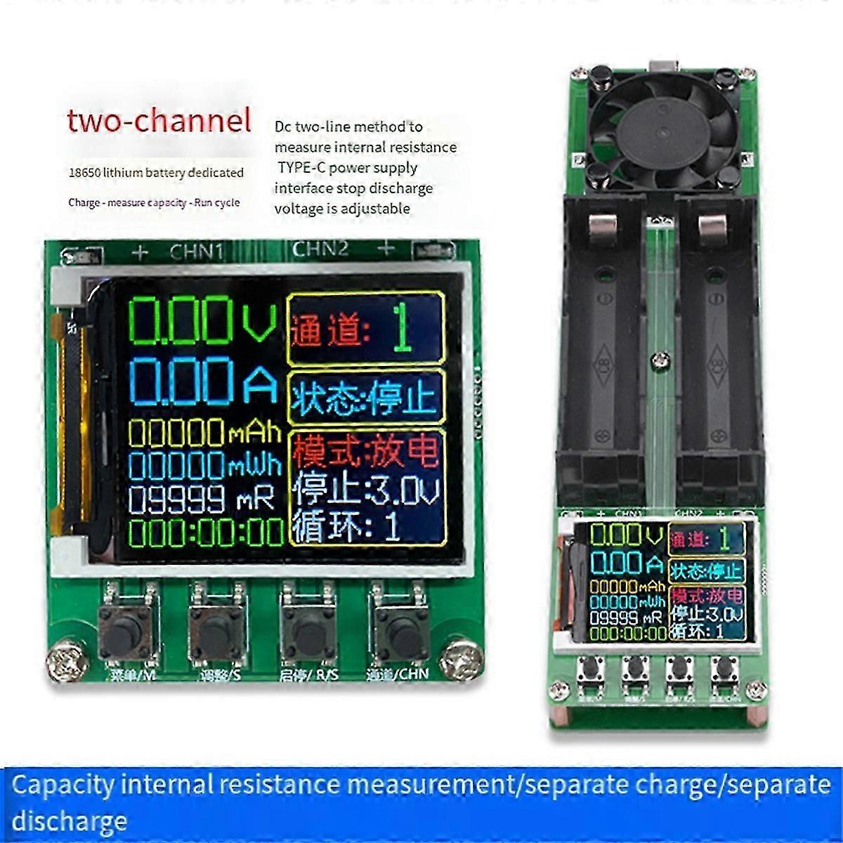 A Two Channel 18650 Battery Capacity and Internal Resistance Tester ...