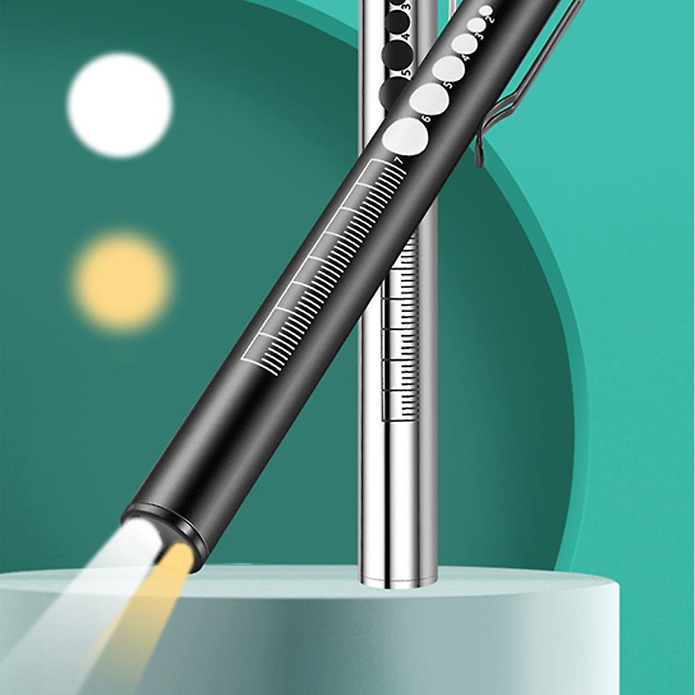 Usb Rechargeable Medical Penlight With Pupil Gauge Led Warm/white Light ...