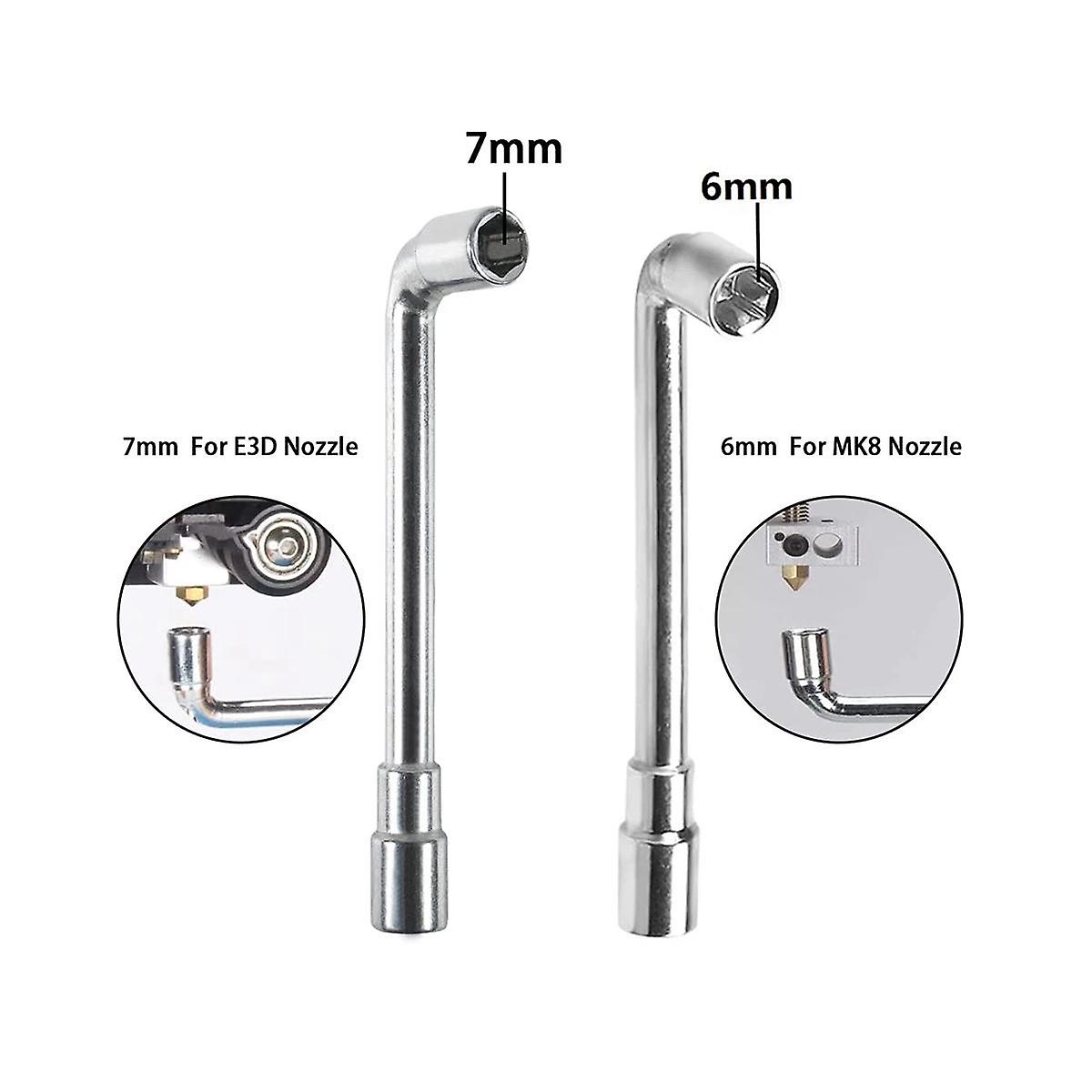 3D Printer Wrench Set Socket Spanner for Nozzle Cleaning Copper Brush ...