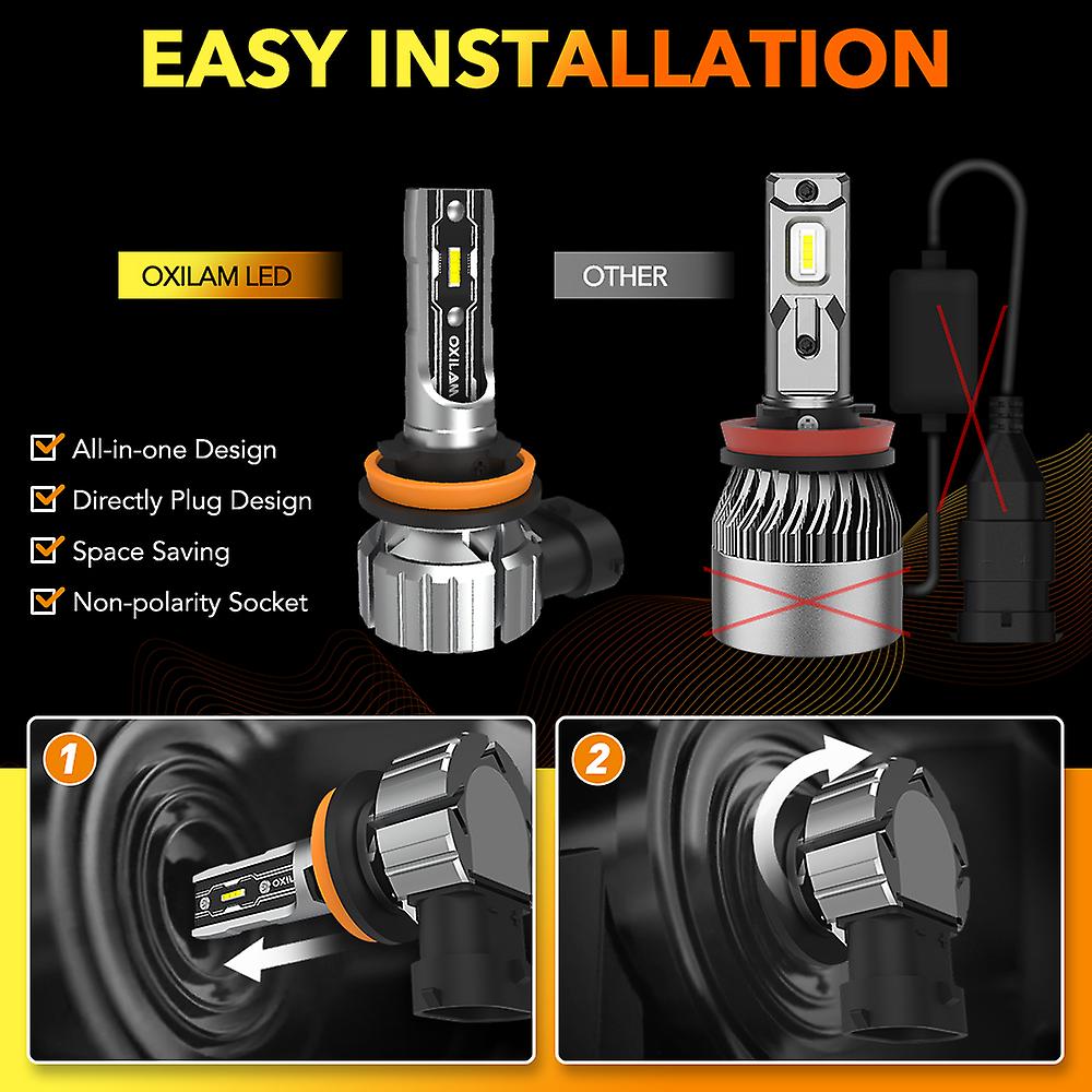 -2x 16000lm Csp H8 H9 H11 H16jp 9005 Hb3 9006 Hb4 Led Headlight Fog Light Bulb Led Fog Lamp ...