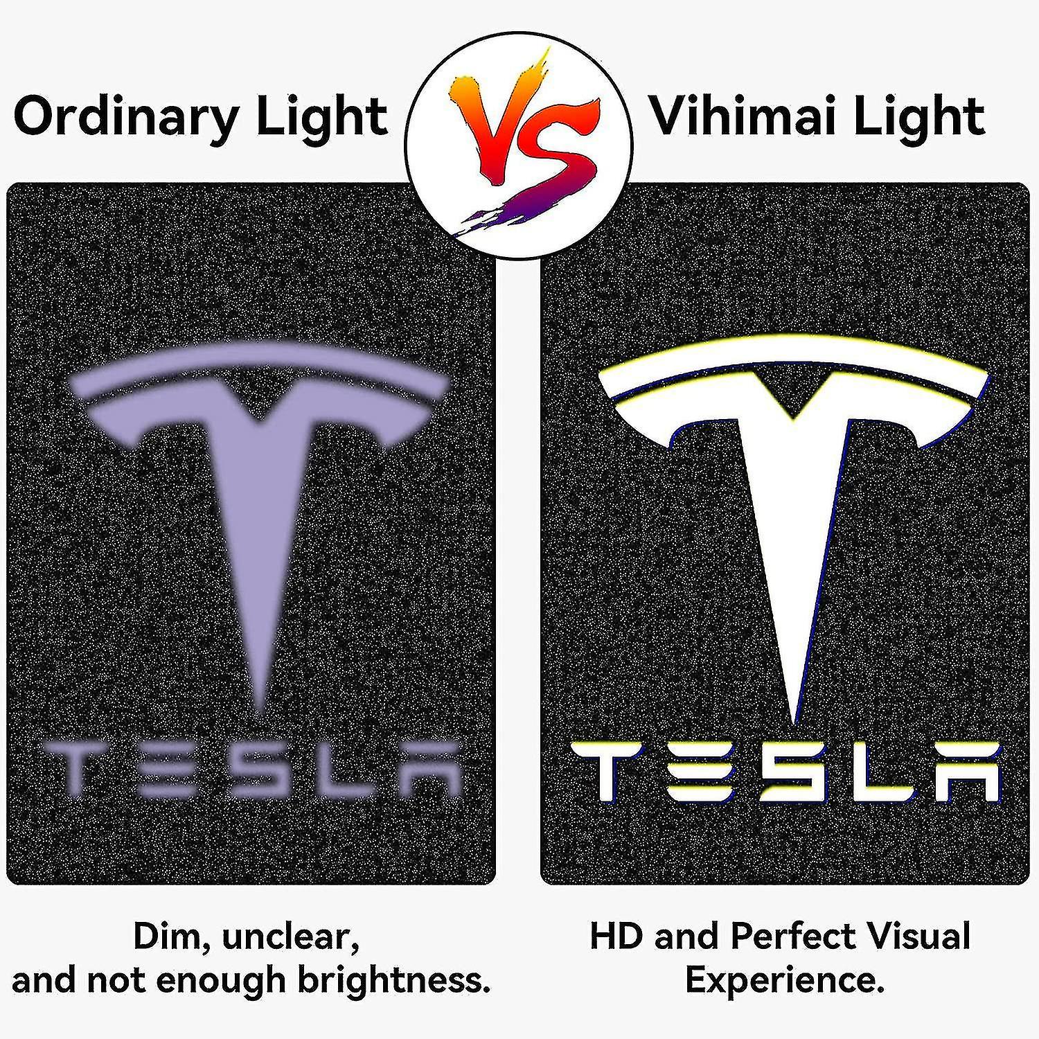 Door Logo Projector Light Welcome Light Step Light For Tesla Model 3 ...