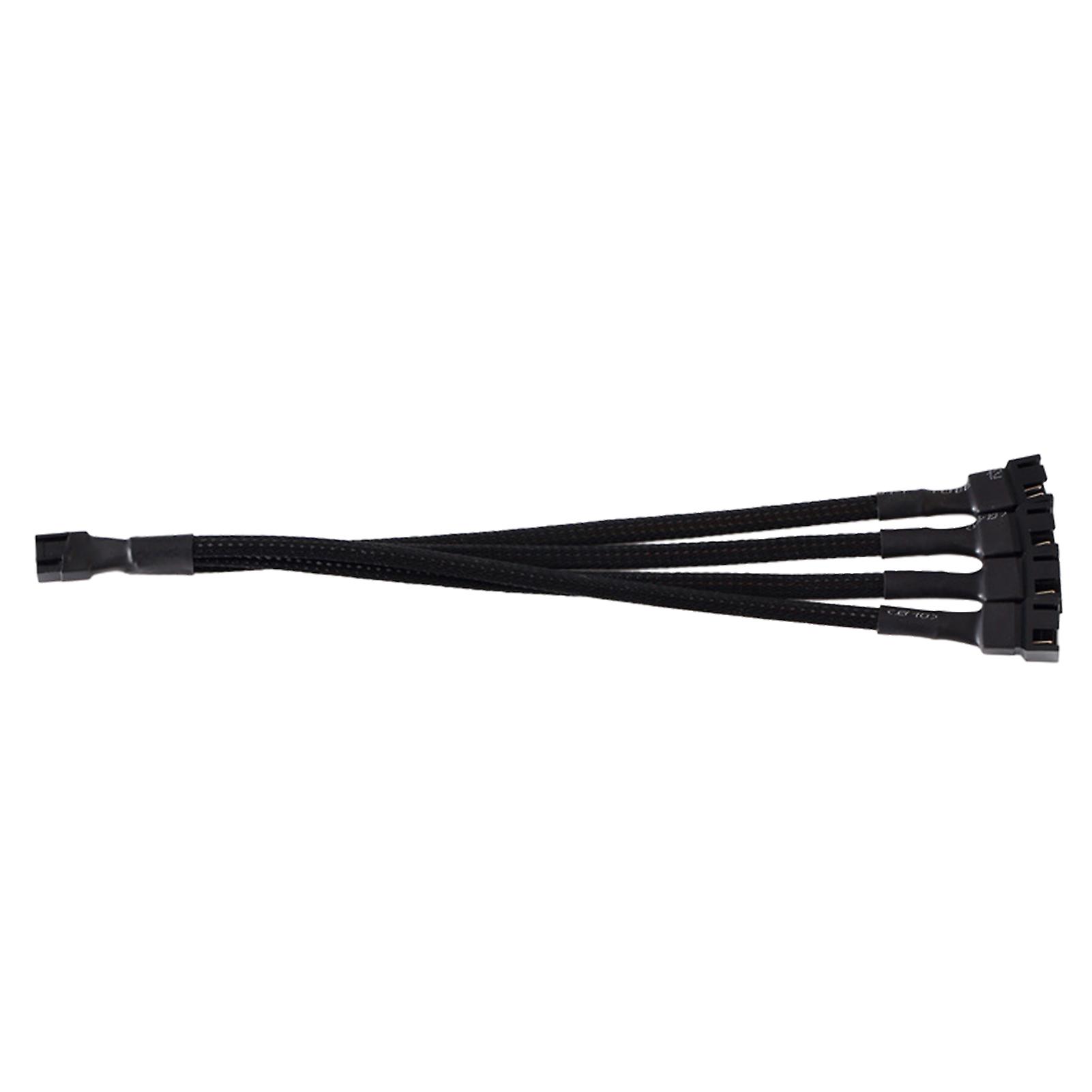 PWM Fan Splitter 4Pin Motherboard CPU Cooler Cooling Fan 1 to 4 ...