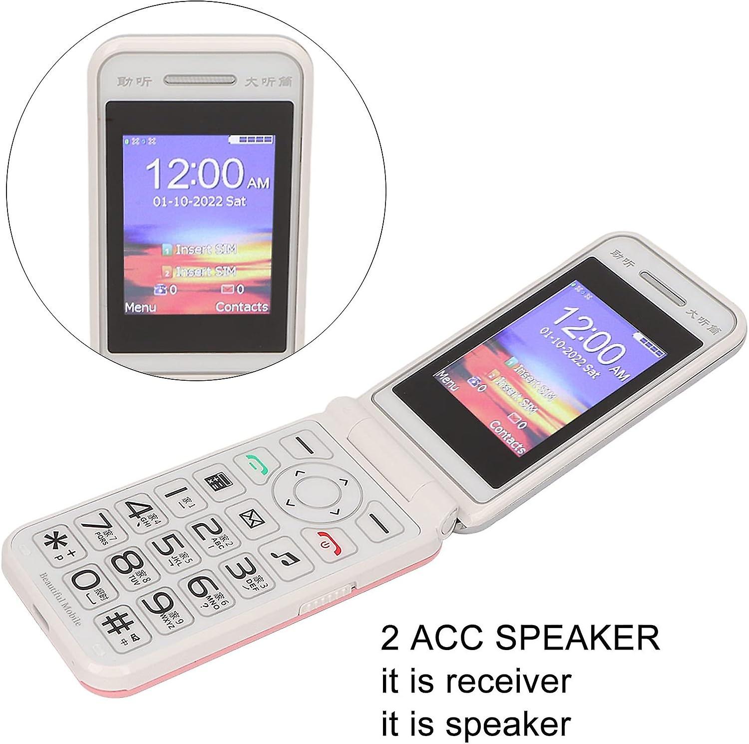 Flip Phones for Seniors, 2G Flip Cell Phone with 2.4 Inch Screen, Dual SIM Big Button Flip Cell ...