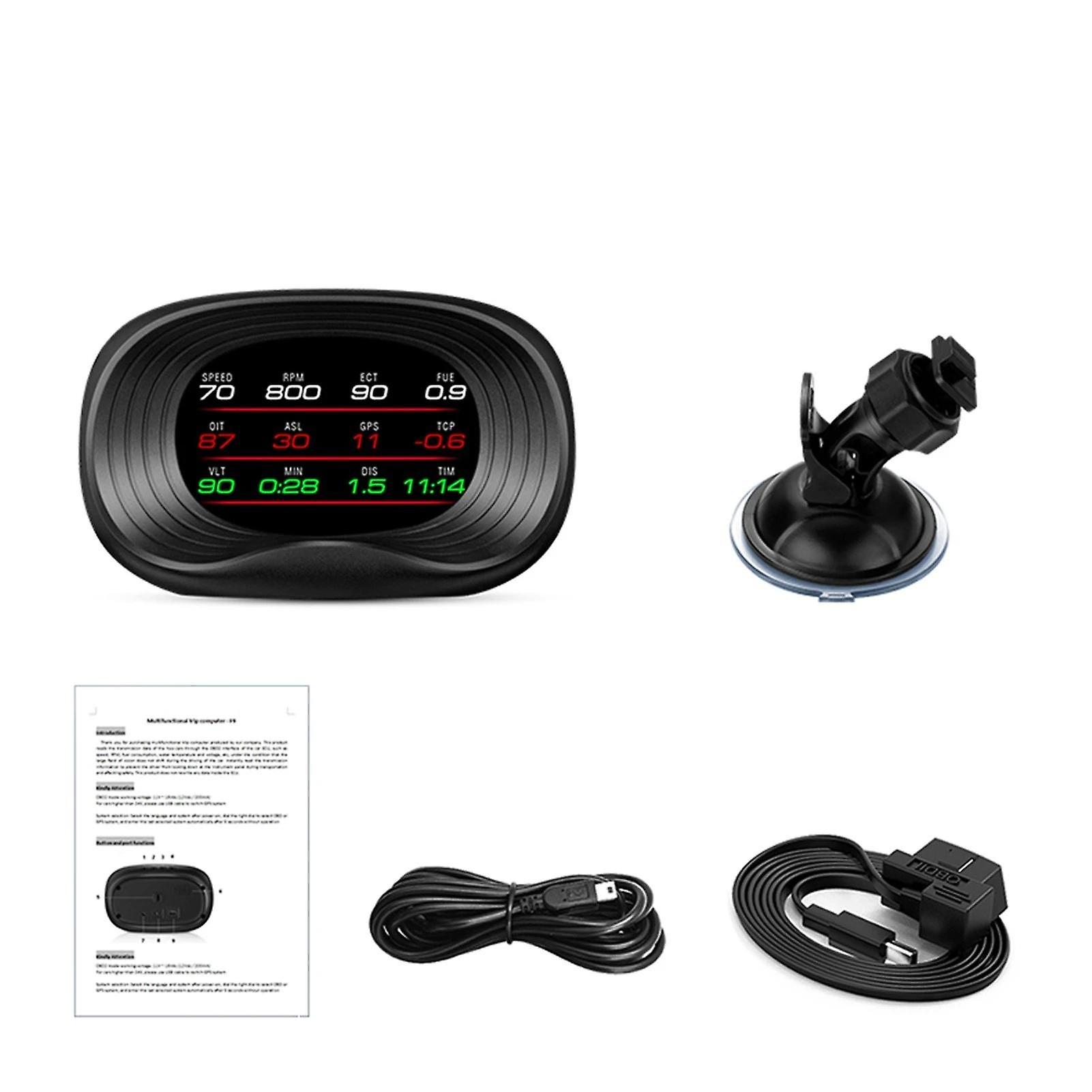 Car Hud Display, Obd+gps Dual System Head Up Display High Definition ...