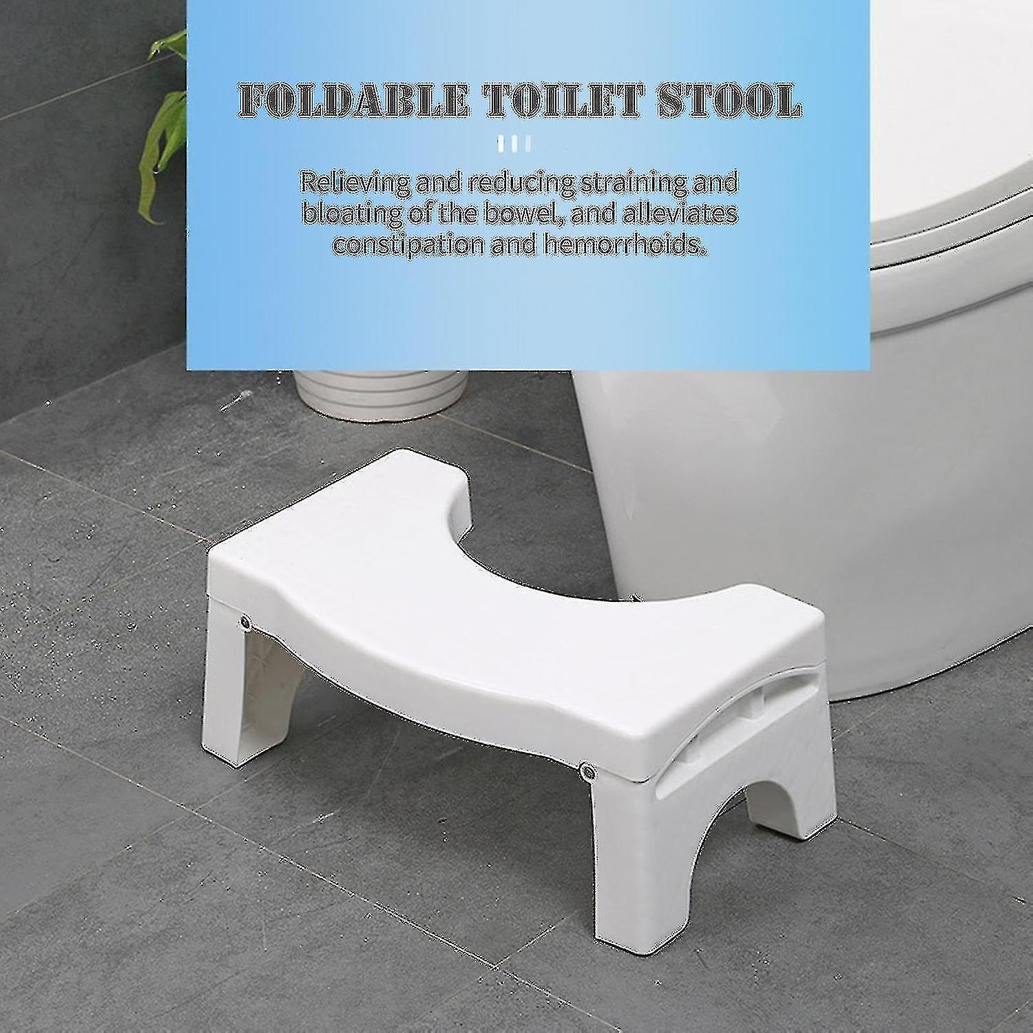 Black Foldable Toilet Stool Splicable Potty Step Stool Sitting Posture ...