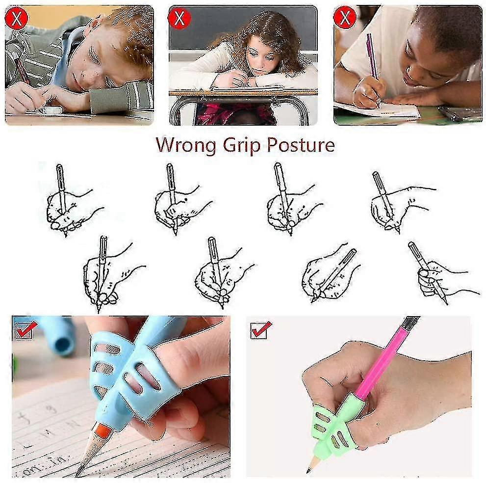 6 Pieces Pencil Grip Kids Child Finger Guide Pen Writing Aid Grip ...