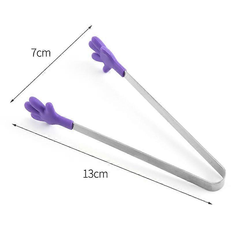 4 Packs Mini Sugar Tongs, 13cm/5.1'' Silicone Kitchen Tongs Tongs for ...