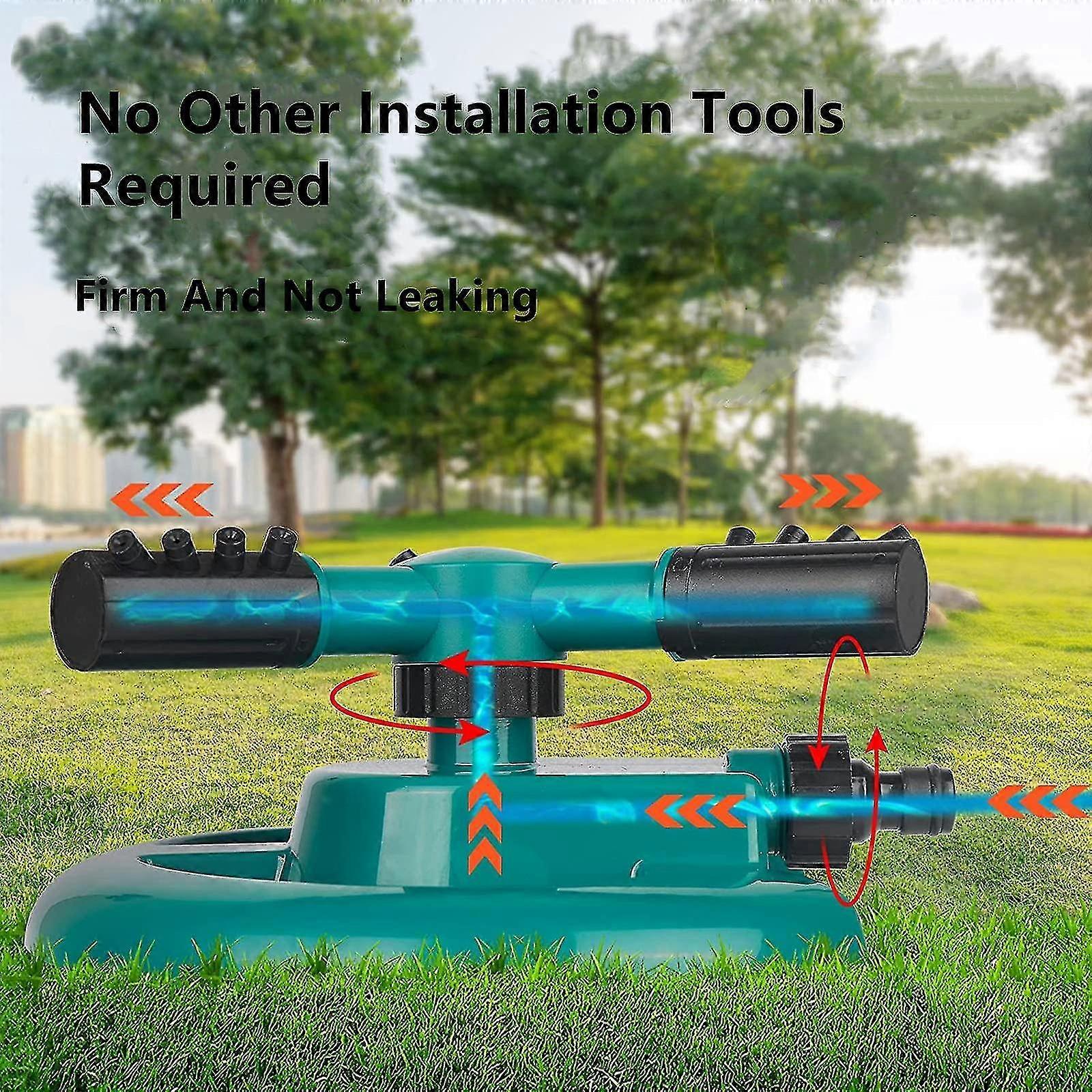 Garden Sprinkler, Automatic Lawn Sprinkler, 3 Arms Lawn Sprinkler, 360 ...