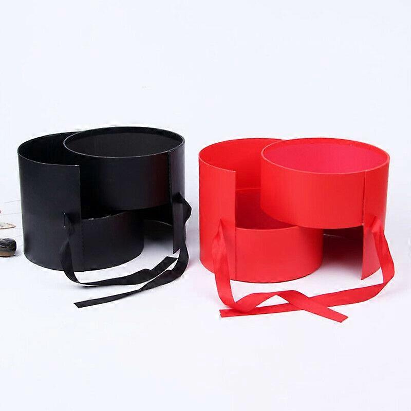 Double Layers Round Rotating Box Gift Box Flower Box Packing Box DIY ...