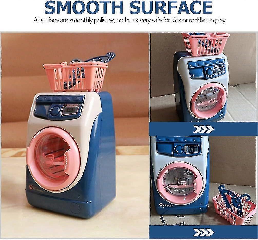 Babys Toys Washing Machine Toy, Kids Laundry Set Pretend Play Washing ...