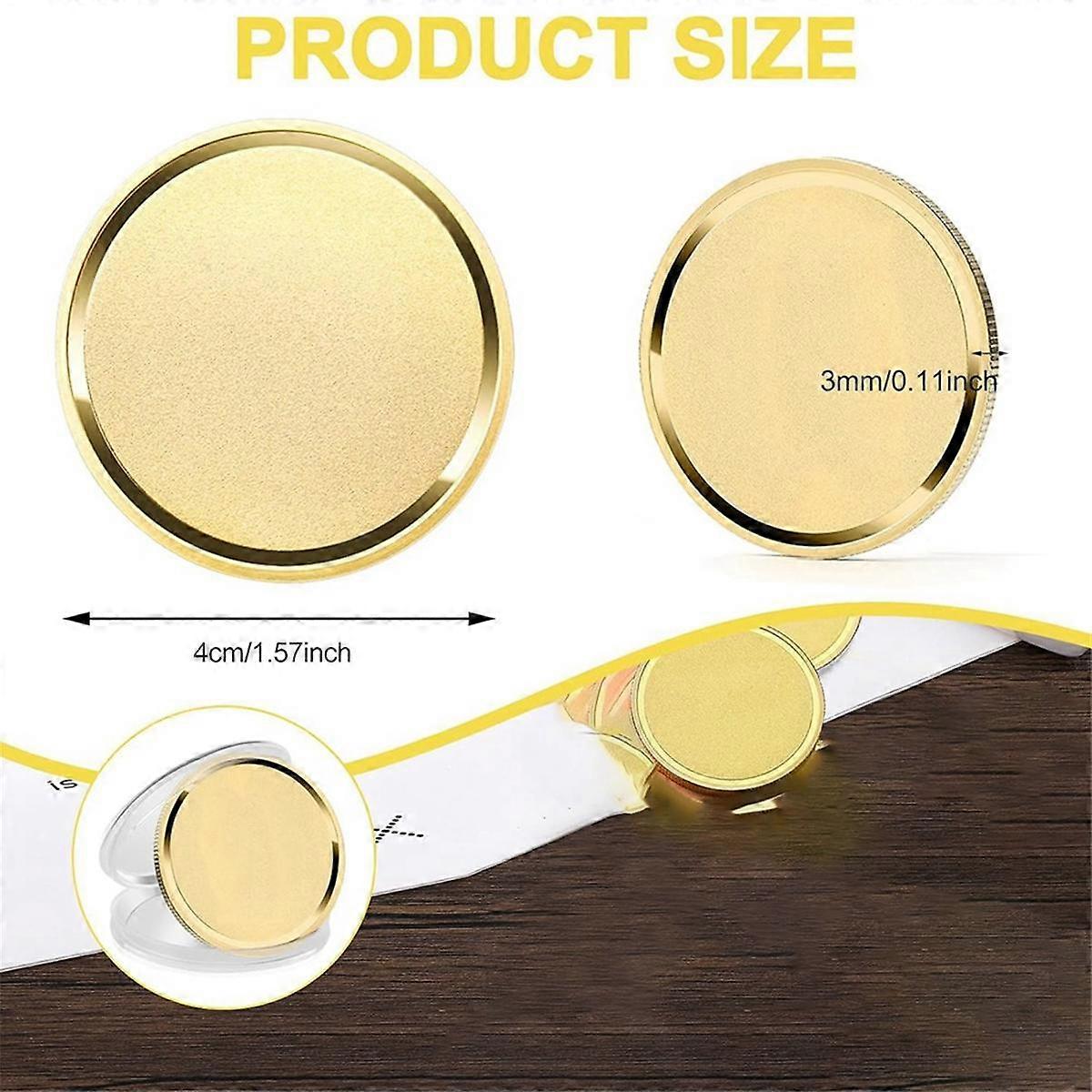 10Pcs Brass Laser Engraving Blanks Blank Challenge Frosted Coin with ...