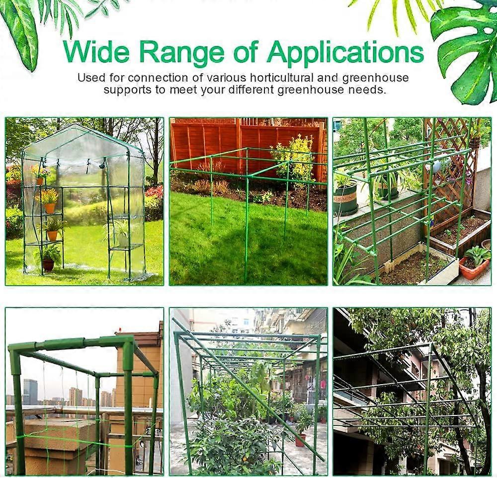 8Pcs 3 Way Greenhouse Frame Connector & 4Pcs 4 Way PVC Fitting Build ...