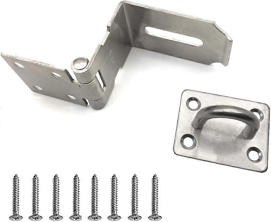Right Angle Door Clasp Stainless Steel Door Lock Hasp Padlock Clasp ...