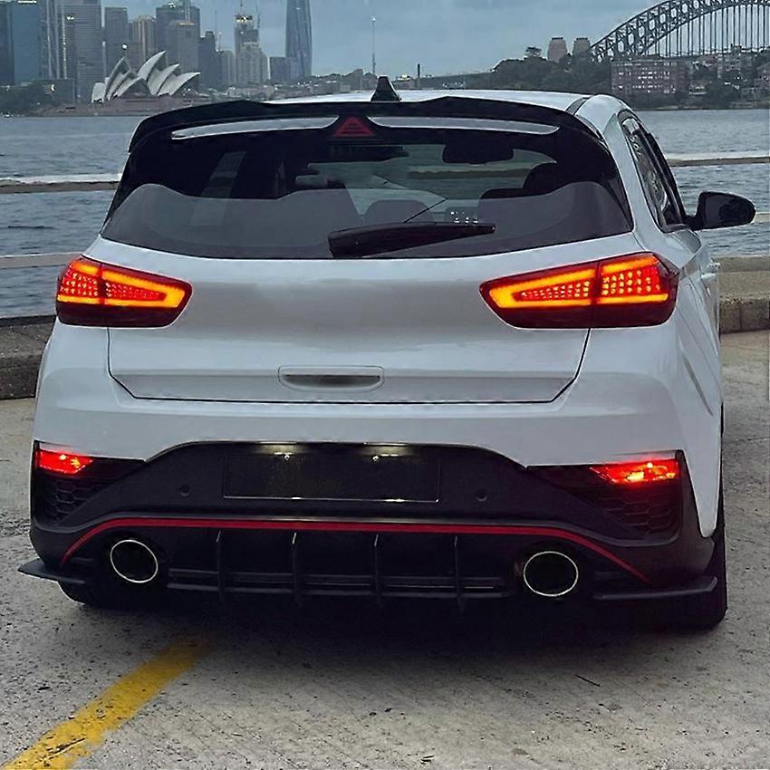 Black Rear Bumper Diffuser Spoiler Splitter For Hyundai I30N I30 N MK3 ...
