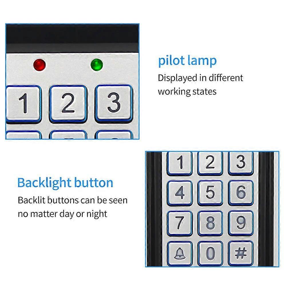 Outdoor RFID Access Controller Metal Keypad Card Reader with Waterproof ...
