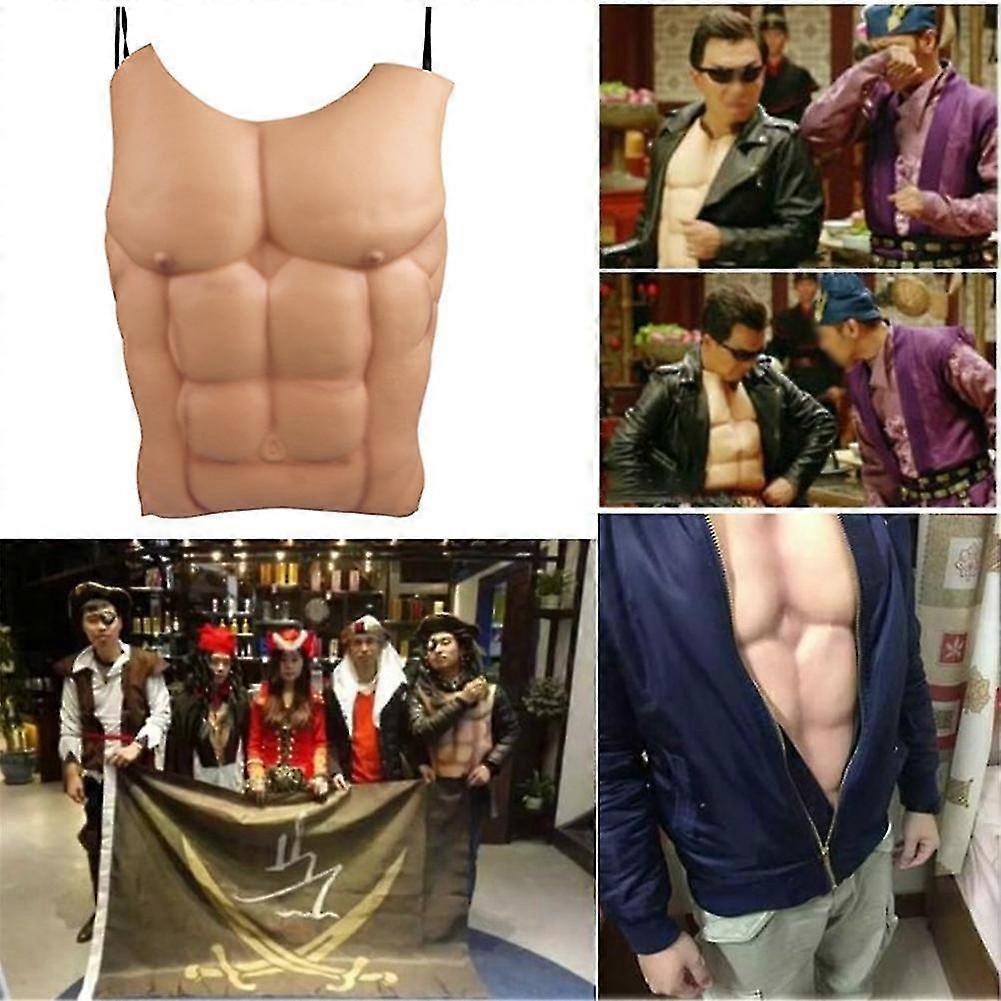 Eva Men Fake Skin Chest Muscle Costume Cosplay Props Halloween Party ...