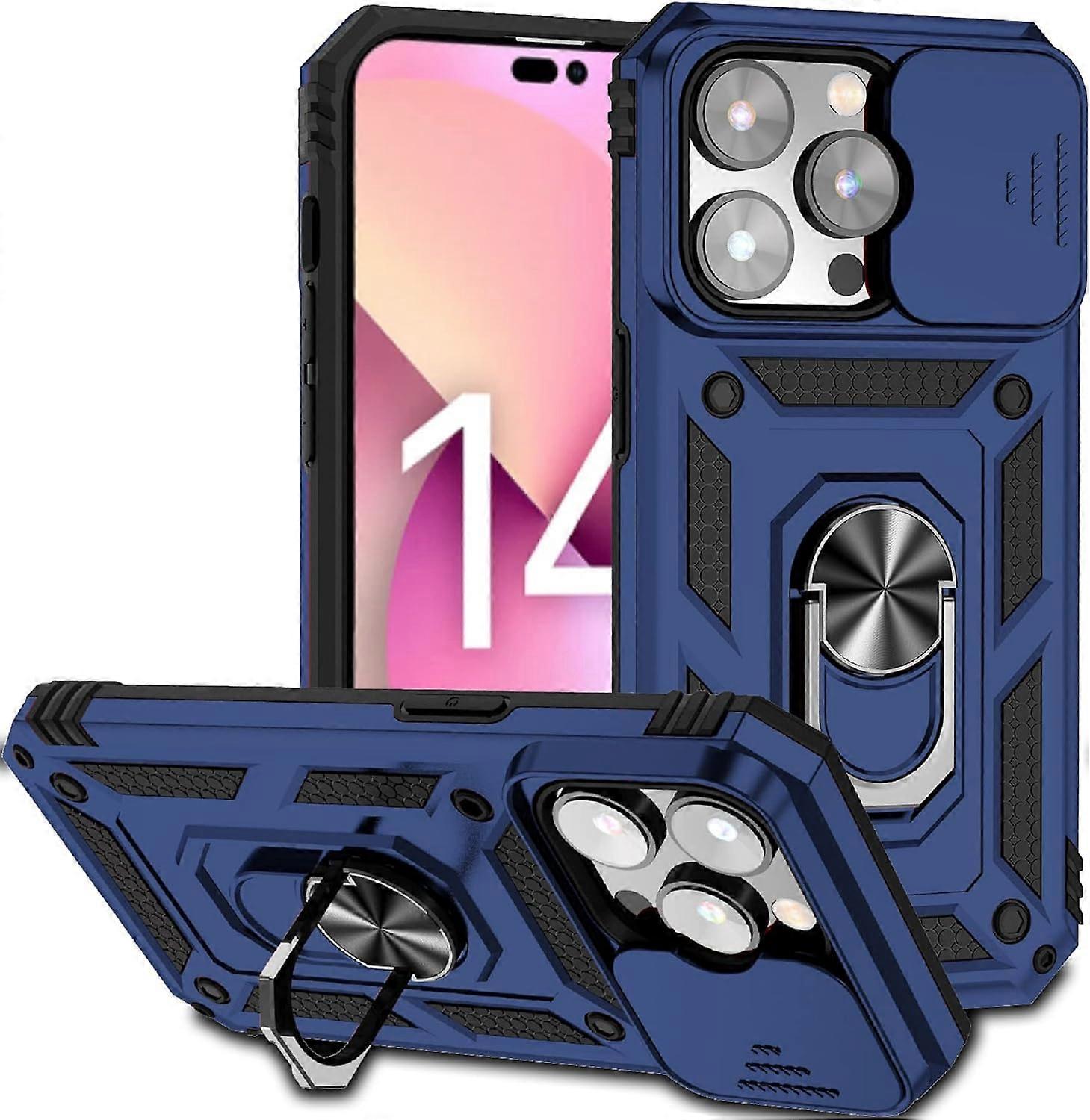 Armor Case for iPhone Stand Case with Slide Camera Cover & Kickstand ...