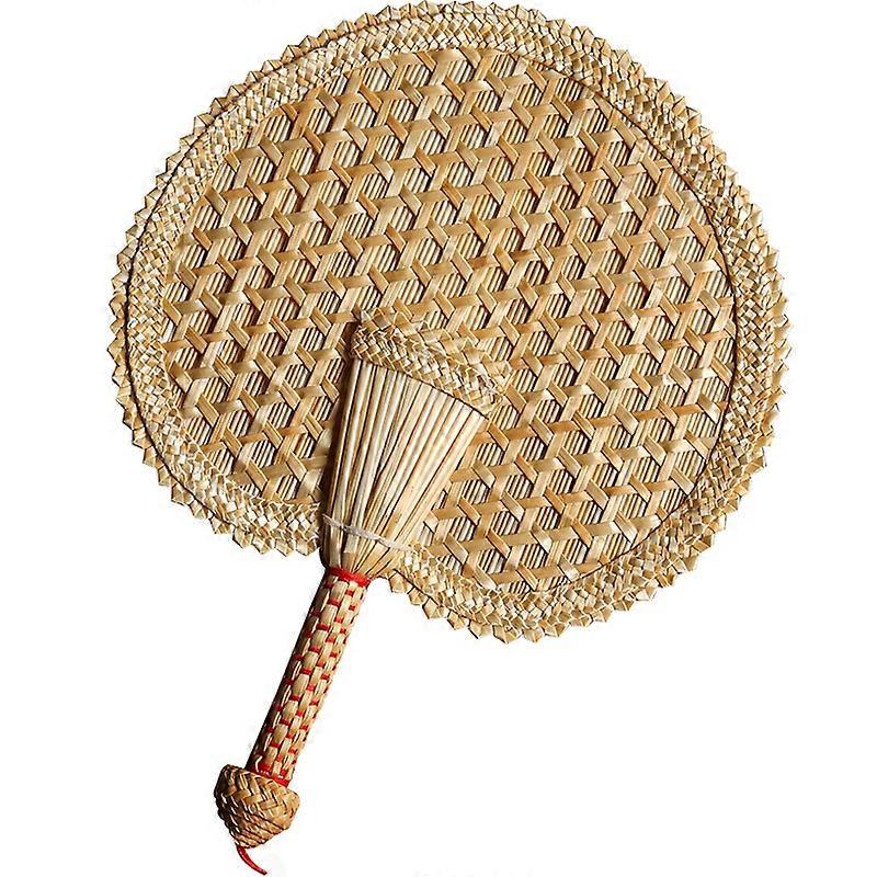 Hand-Woven Woven Straw Hand Fan Old Summer Natural Hand Fan ...