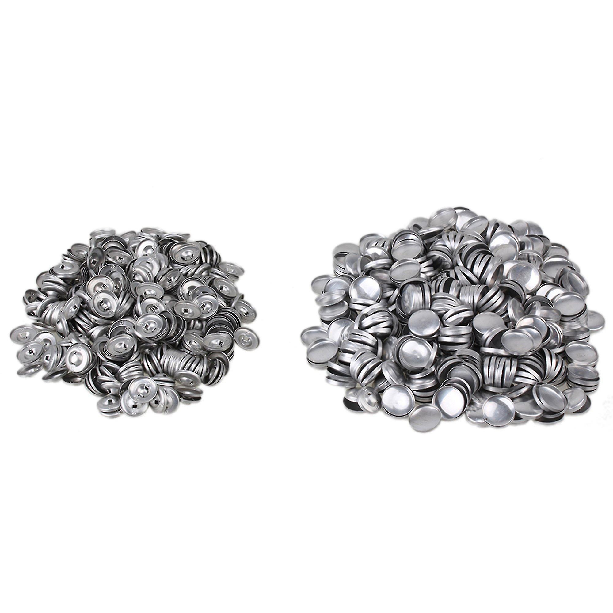 Buttons snaps 500pcs silver aluminum fabric cover buttons 32l self ...
