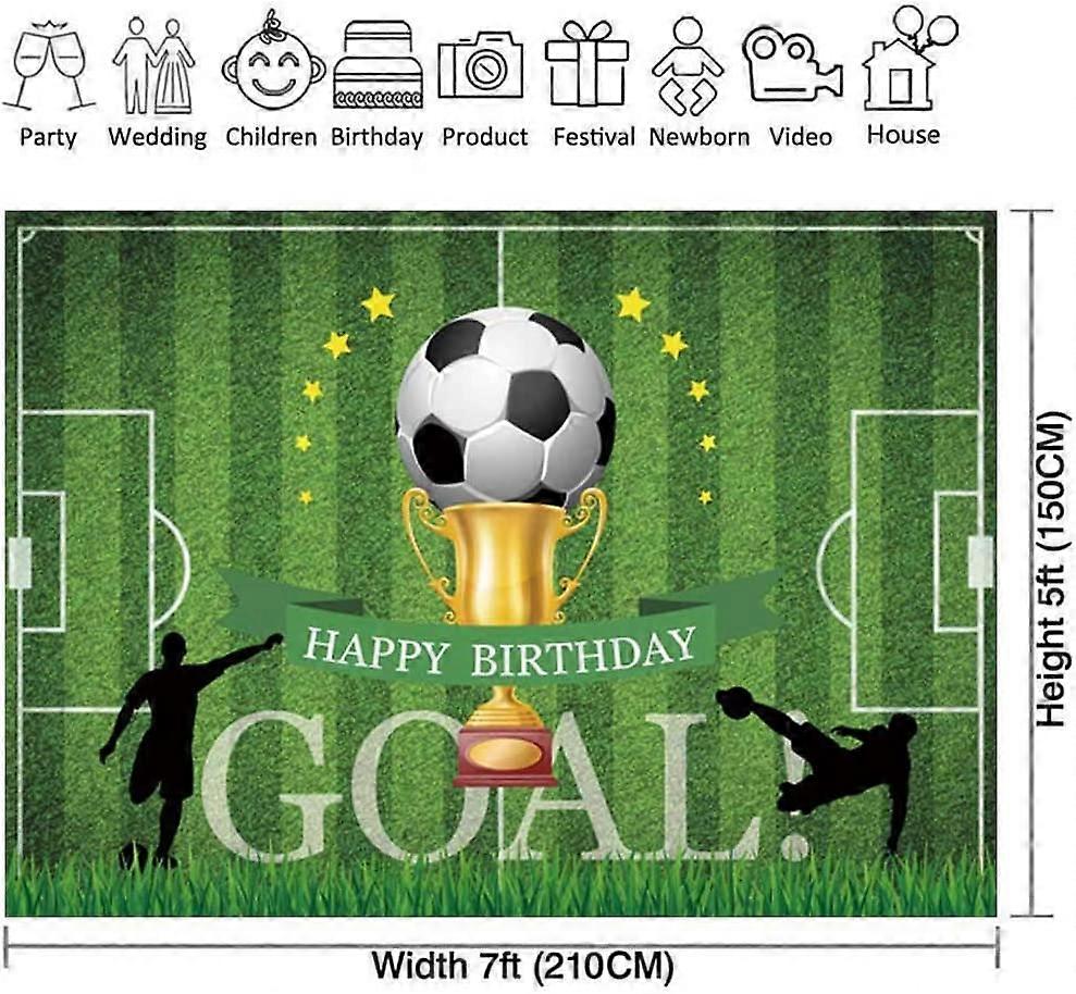 7x5ft Soccer Backdrop for Boys Birthday Party Football Field Score Goal ...