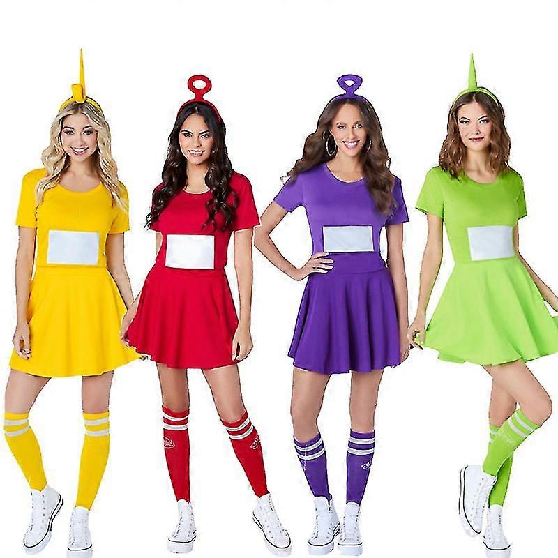 4 Colors Teletubbies Cosplay For Adult Funny Tinky Winky Dipsy Laa-Laa ...