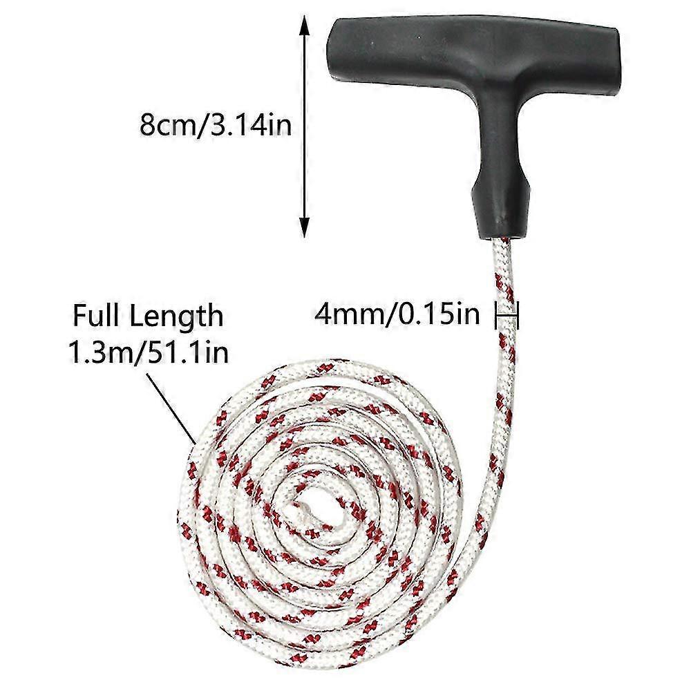 Starter Handle Lawn Mower Recoil Starter Rope With 3 Pieces Starter ...