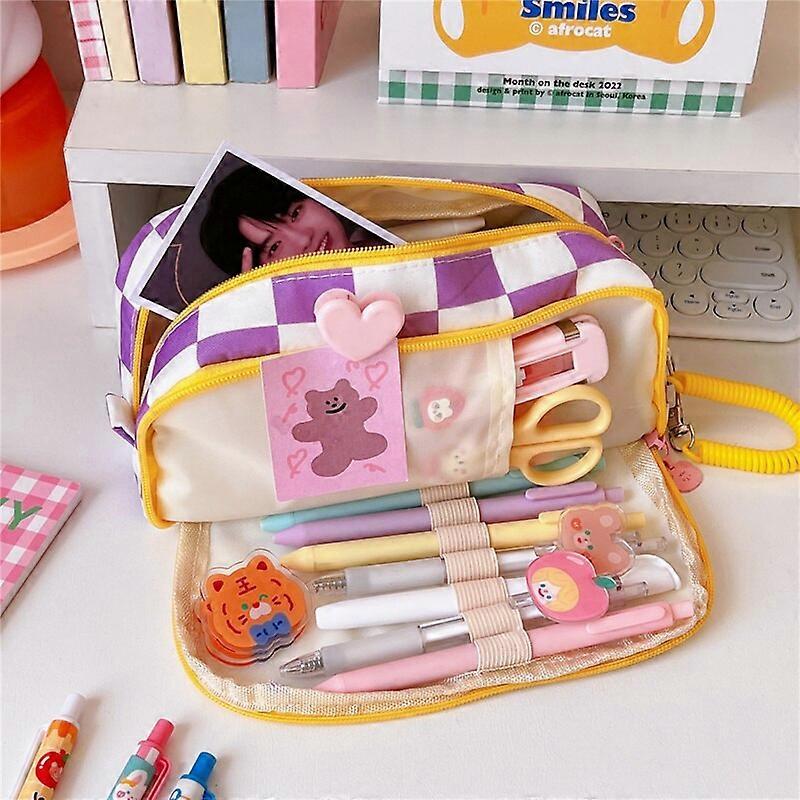 Portable Cartoon Bear Pencil Case With Pen Insert Animal Cute Pencil ...