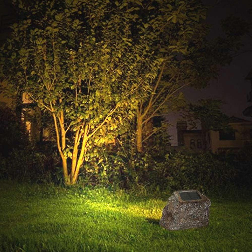 EiGreen Solar Garden Rock Lights Outdoor, 2 Pack 10 LED Waterproof ...