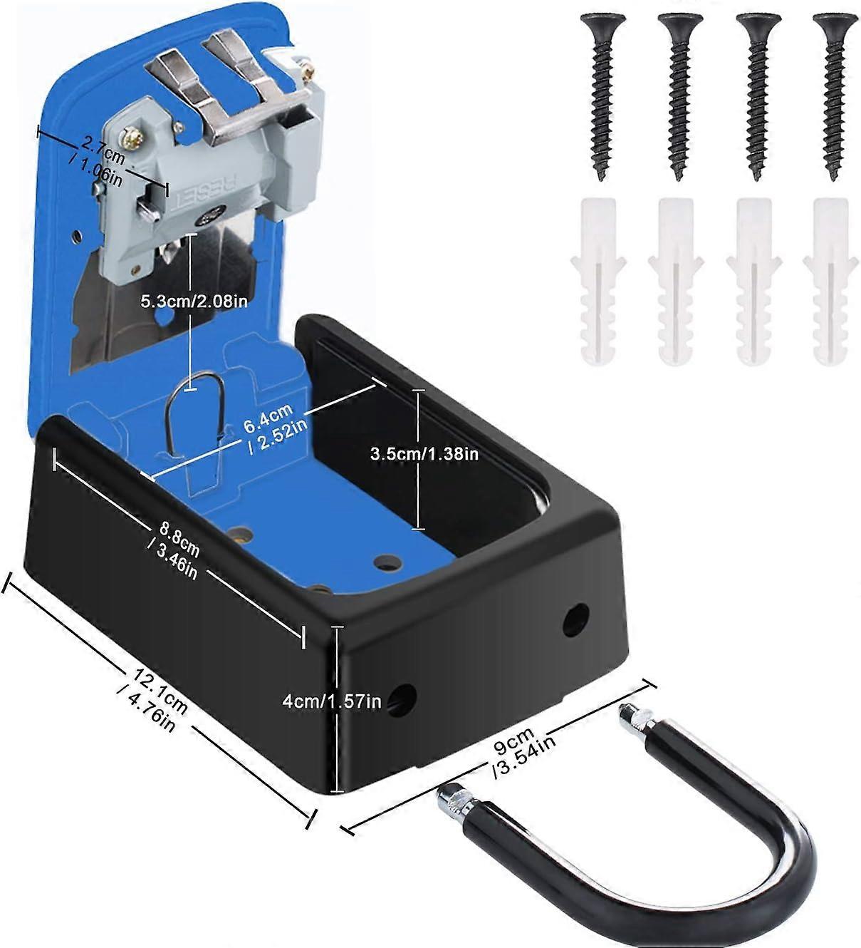 Combination Lock Box with Code, Portable Key Security Box Door Knob or ...