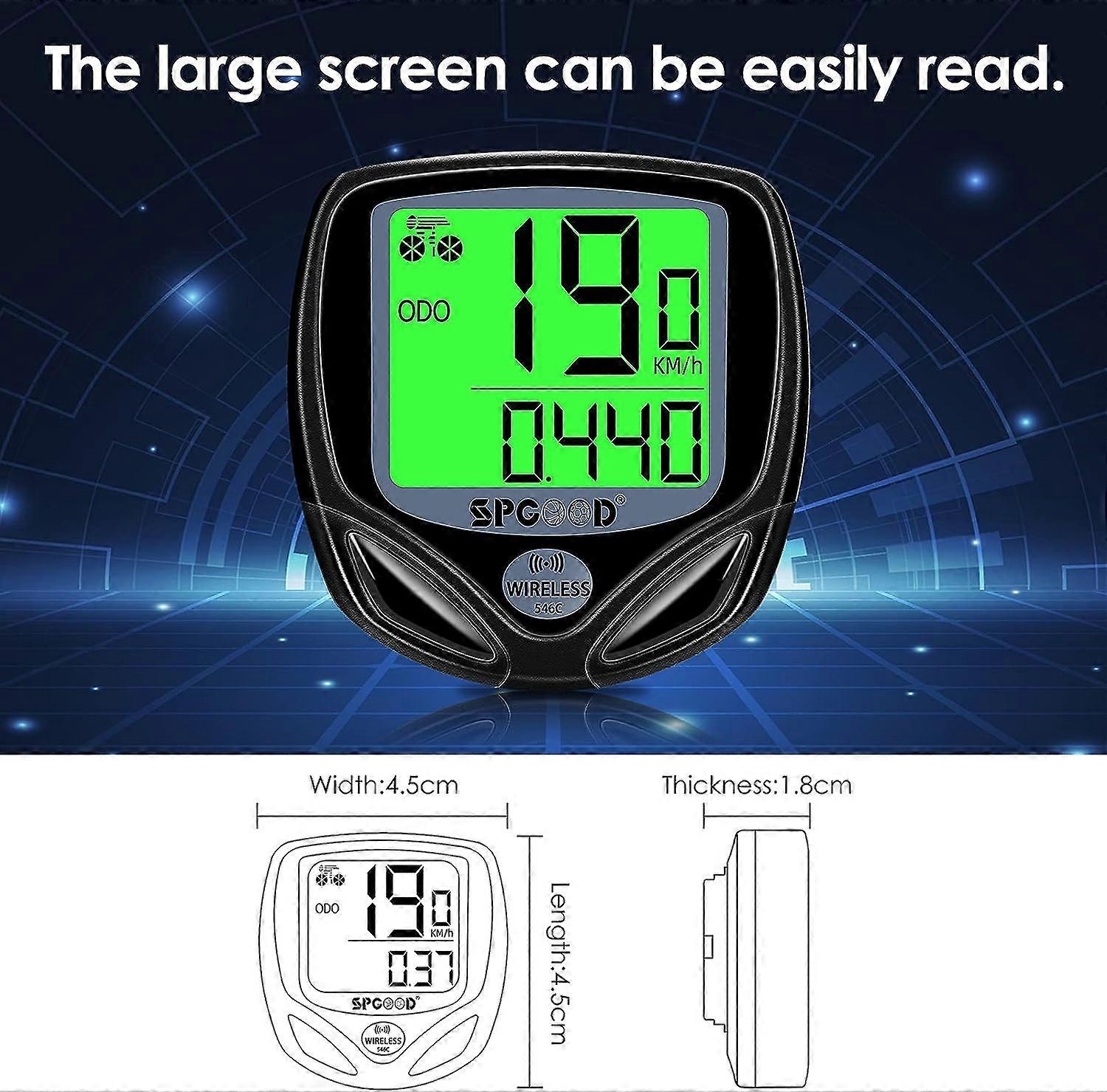 Bicycle computer wireless IP54 waterproof 16 functions bicycle computer ...