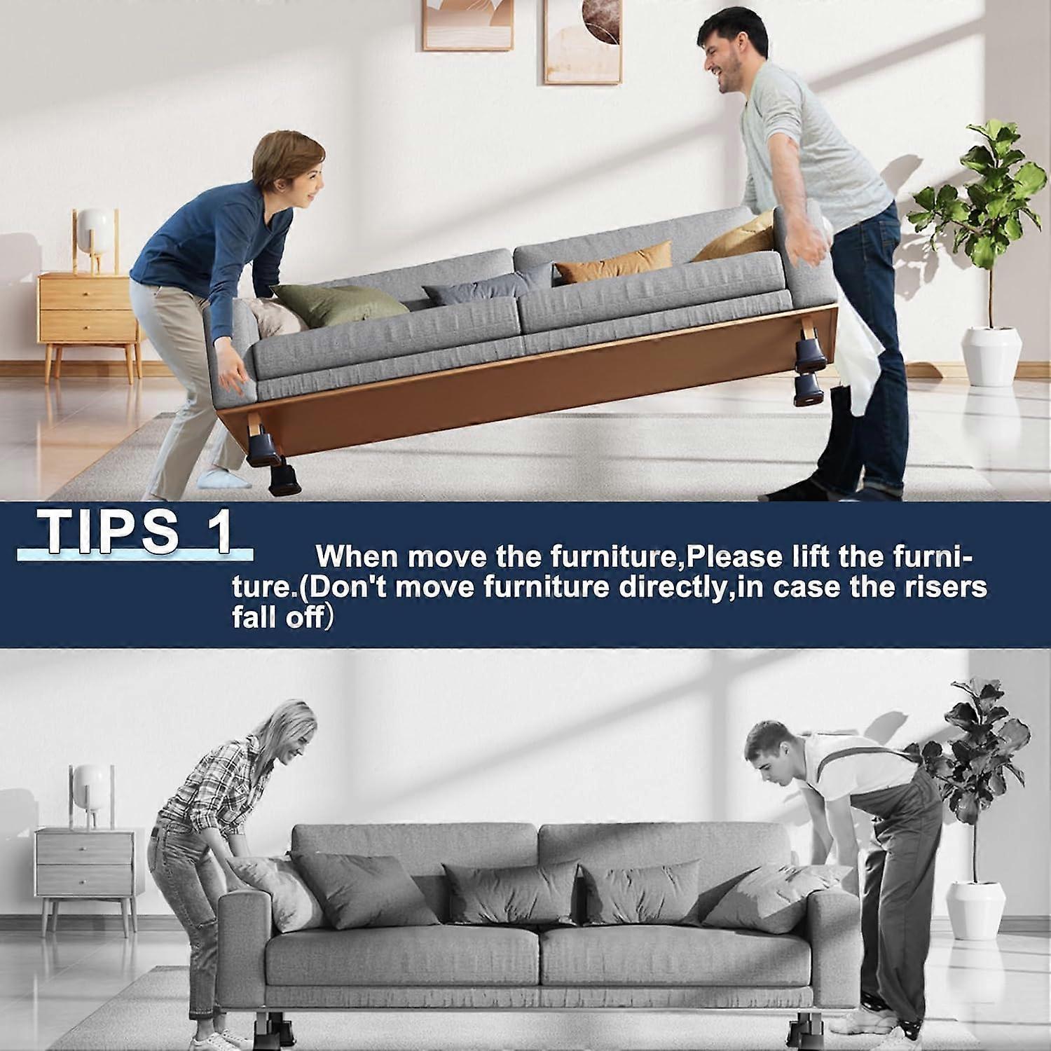 Adjustable Screw Clamp, Furniture Risers 2 Inches, Heavy Duty Table ...