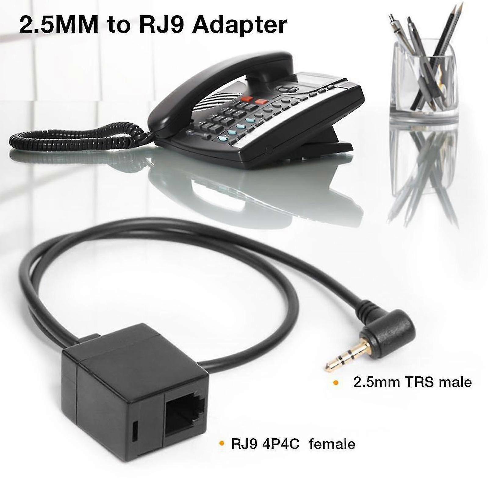 Extension Cable Adapter 2.5mm Male Jack To Rj9 4p4c Female Converter ...