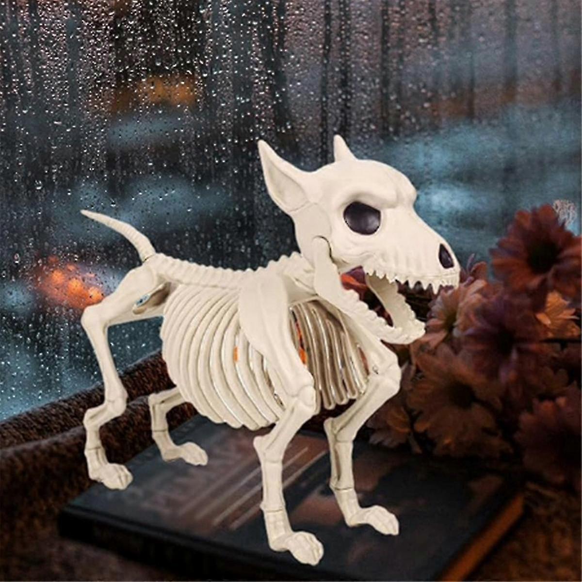 Skeleton Dog Halloween Decorations - Posable Skeleton Animals Skeletons ...