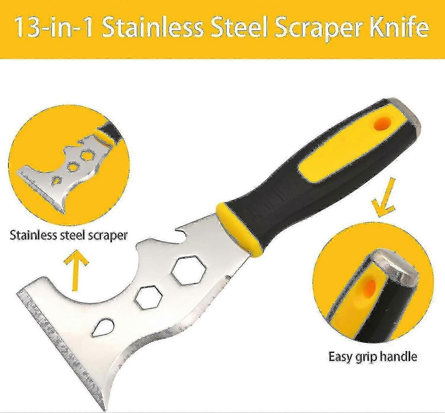 Window Glazing Tool Kit, Multi-functions Rubber Hammer, Knife Chisel, Window Roller, Plastic ...